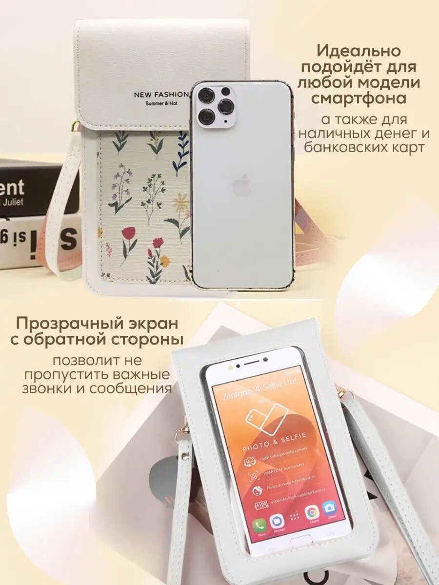 Сумка через плечо для телефона — фото 1