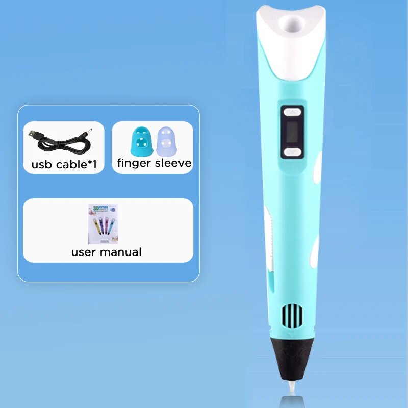 3D-ручка JuniorCare Blue-USB с LED-дисплеем