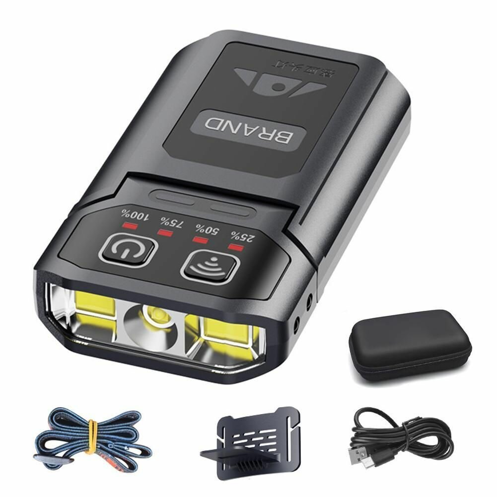 Мини-светодиодный налобный фонарь с зажимом на кепку