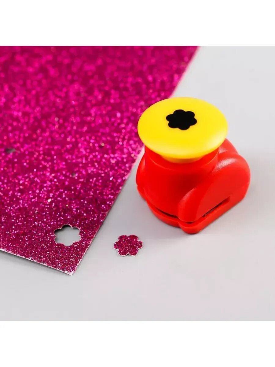 Дырокол фигурный кнопка "Цветок" рисунок d-0,9 см 4х4,5х3 см