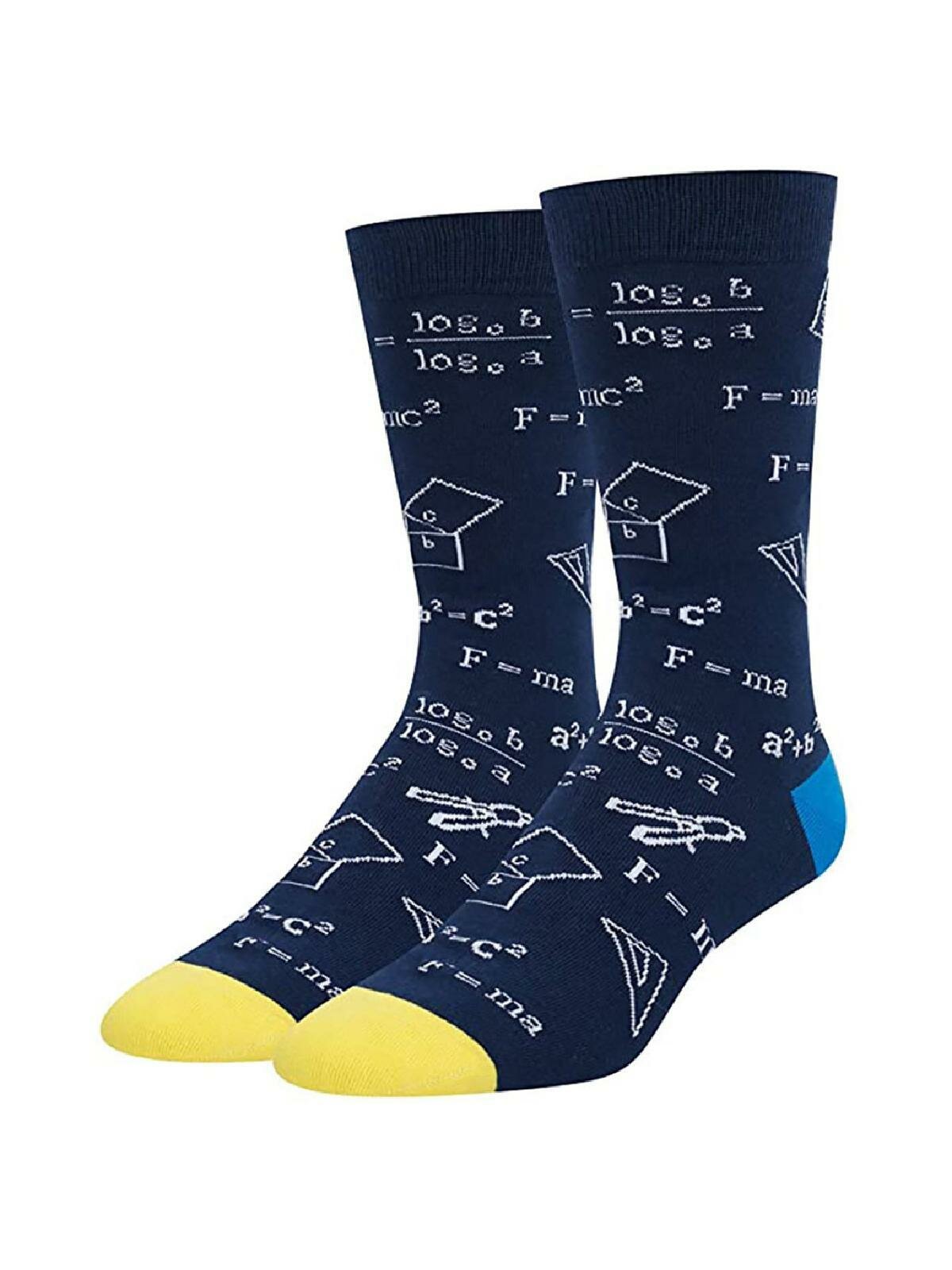 Математические носки с формулами, темно-синий