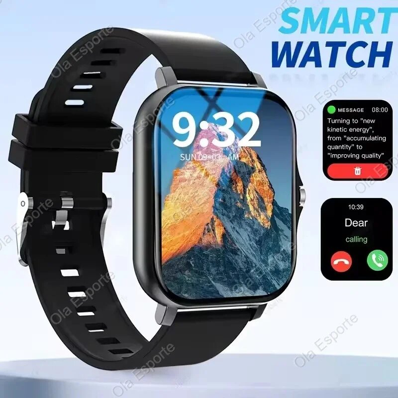 Умные часы черные, 2.01", Android