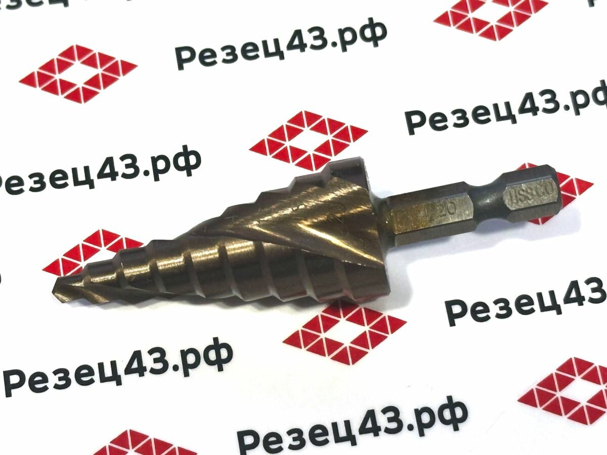 Ступенчатое сверло HSS-Co (кобальт) М35 4-20 mm