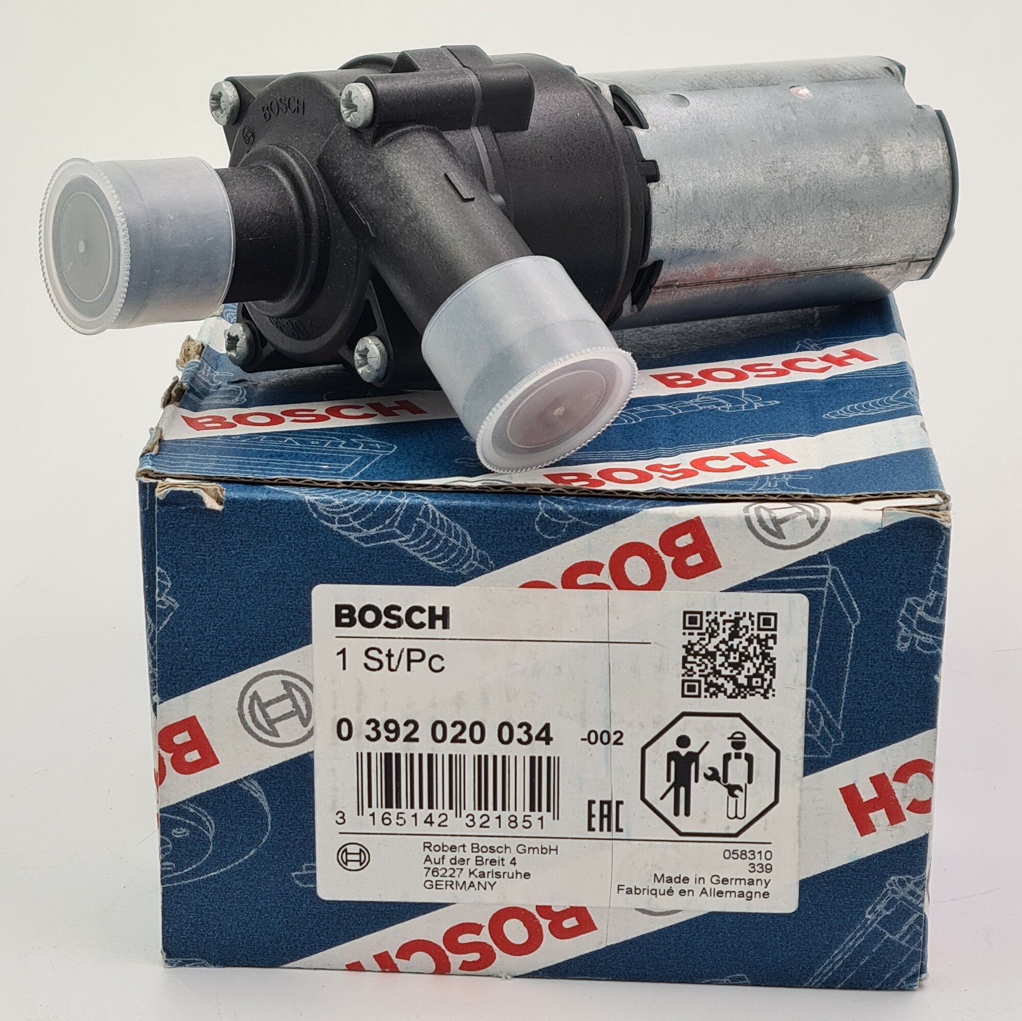 Насос водяной (помпа) BOSCH 0392020034 ( 0 392 020 034 ) - для AUDI, OPEL, FERRARI, MASERATI, UAZ