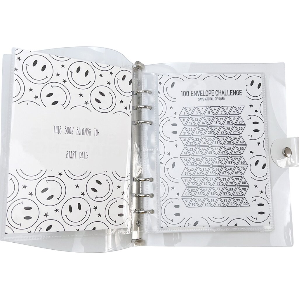 Планировщик бюджетных Переплетов с 6 кольцами для Составления бюджета, Набор Планировщиков Бюджетных Переплетов из Прозрачного ПВХ