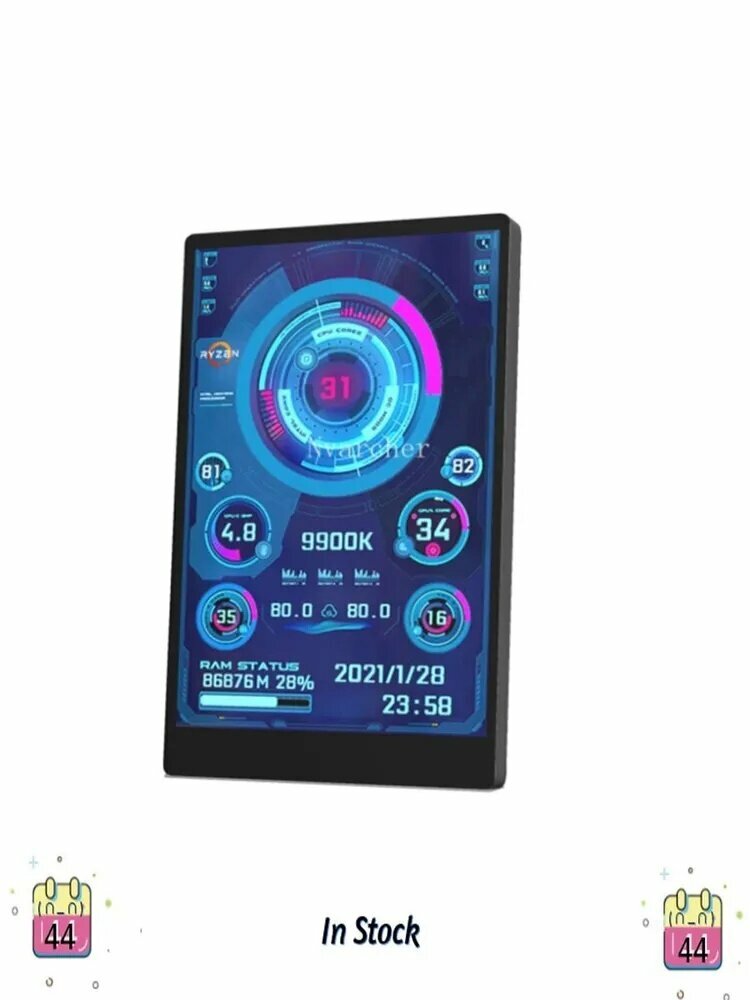 3,5-дюймовый IPS USB мини-экран AIDA64 PC CPU RAM HDD Data Monitor Компьютерный дисплей температуры Type-C Sub Screen