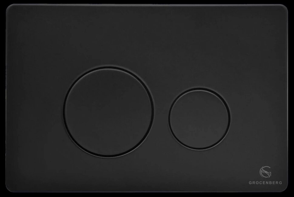 Кнопка смыва для унитаза (металл) GROCENBERG KM3090BL Черный матовый