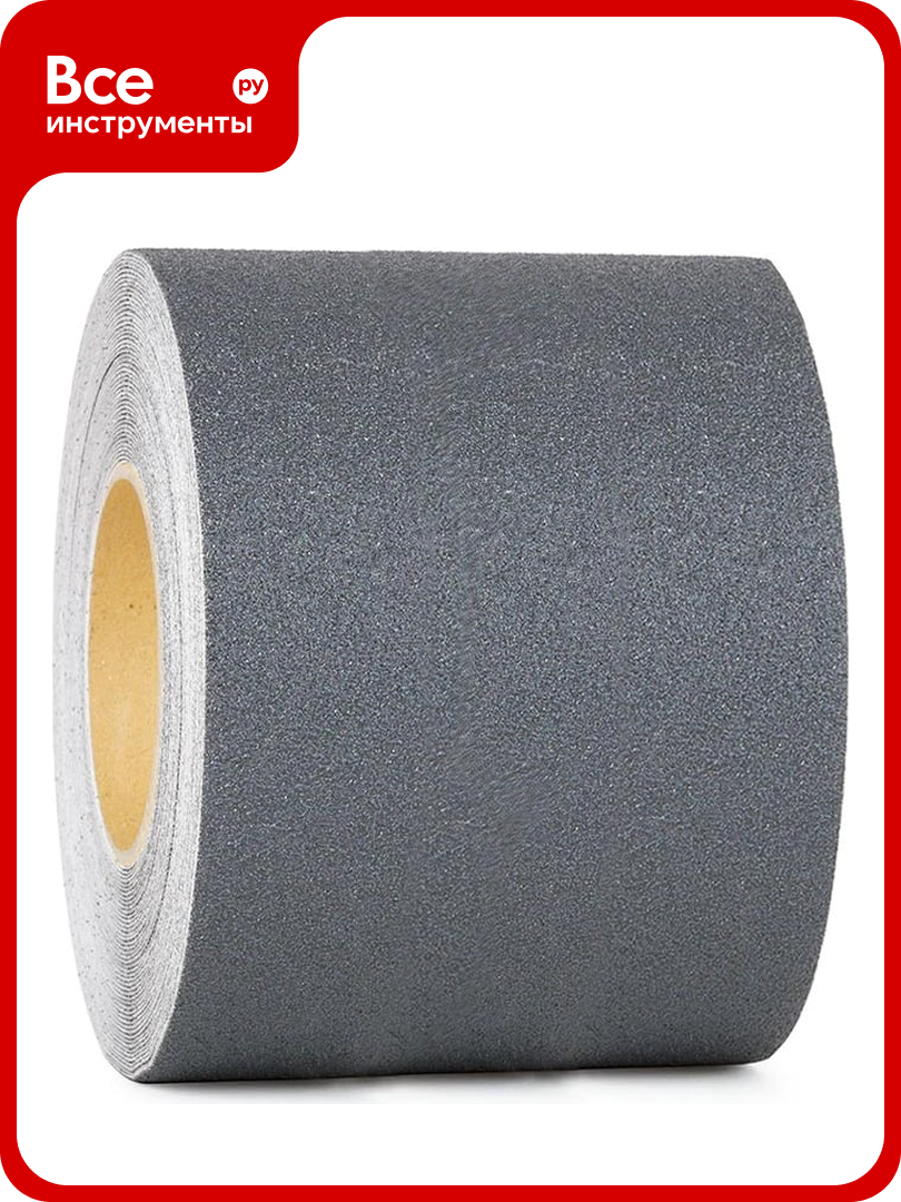 Универсальная противоскользящая лента Vell, серый (100 мм х 18,3 м) 400193