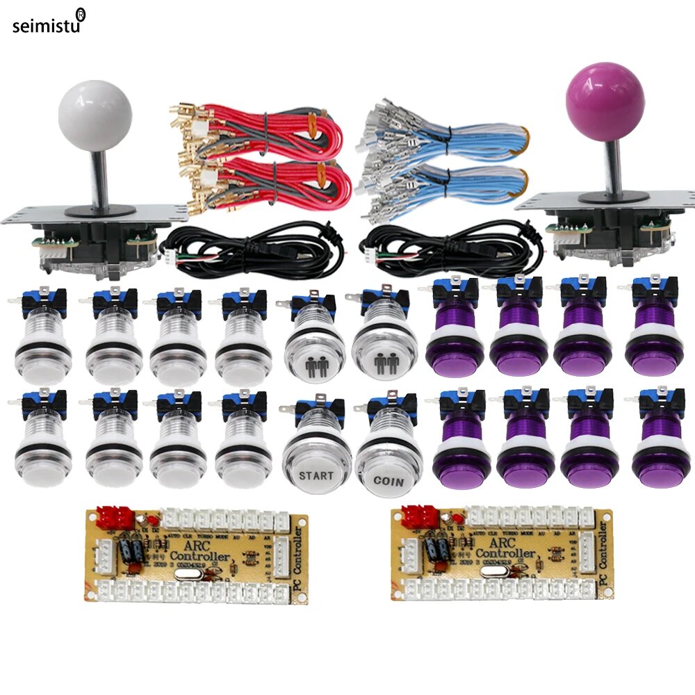 Игровой джойстик Arcade Joystick White-purple