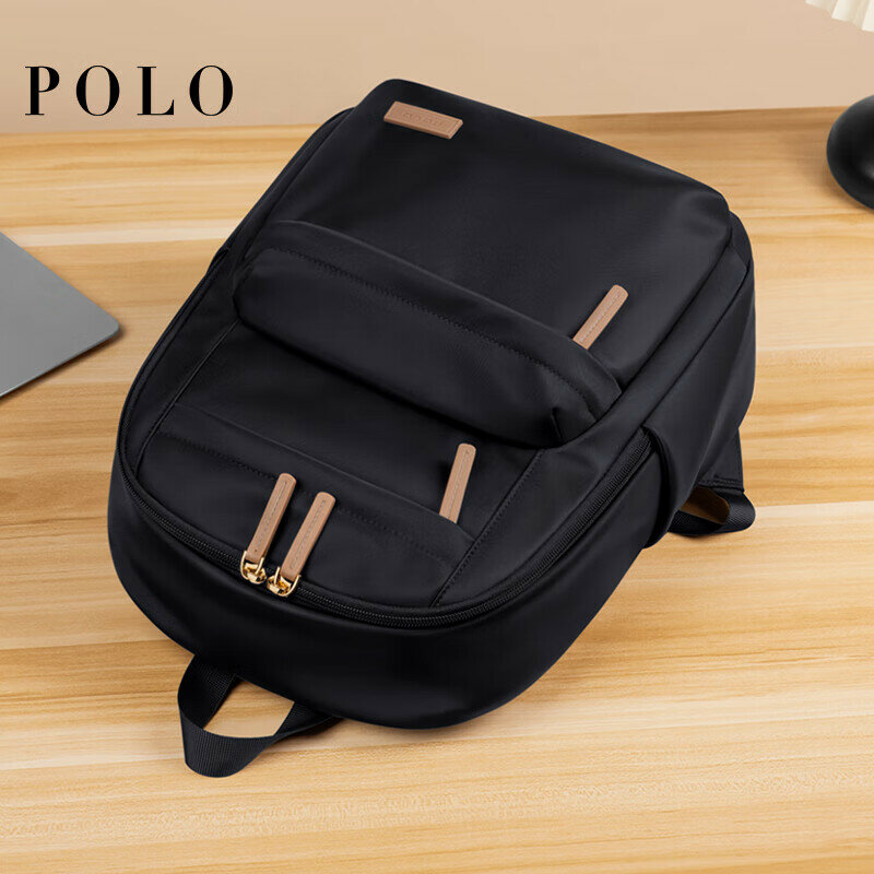 POLO Double Shoulder Computer Bag for Women 14/15.6 Inch Laptop Bag Apple Huawei Travel Backpack School Bag Birthday Gift
