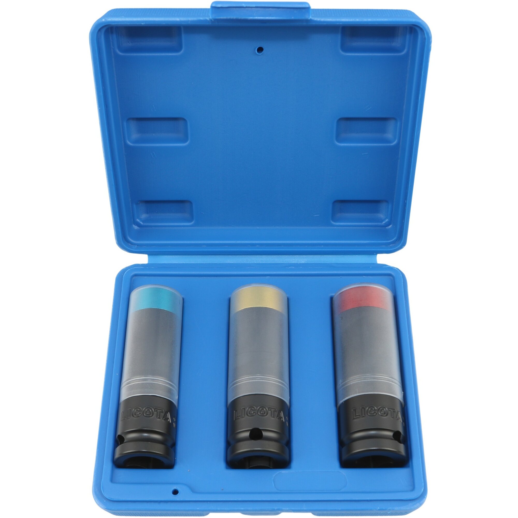 Licota ANSK01 Набор ударных головок тонкостенных особо прочных, 17, 19, 21 мм в кейсе