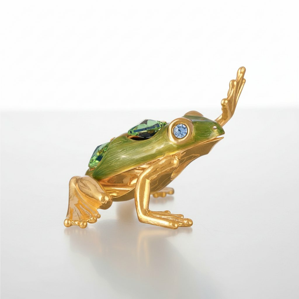Фигурка Лягушка нов. с эмалью A6391 Crystal Temptations, Металл, кристалл