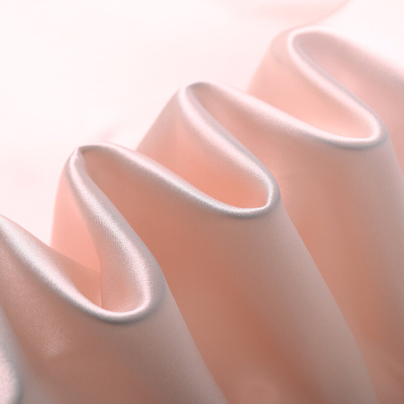 Простой креп-сатин 16/19 монме, ширина 114 см, 100% шелк тутового дерева, полный шелковый материал для оптовой одежды