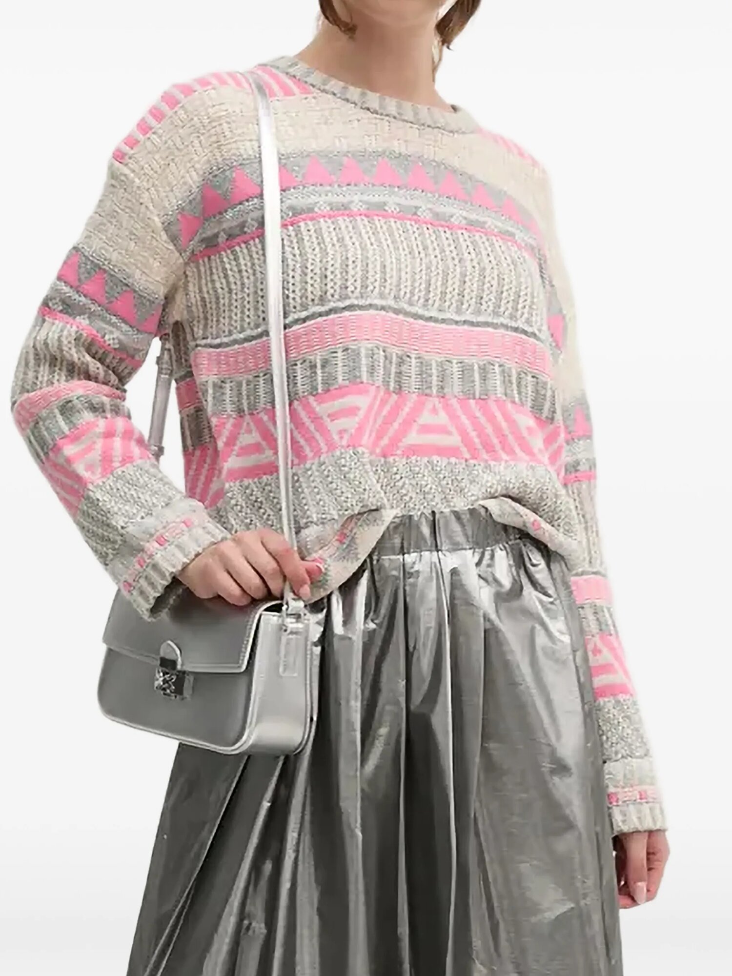 Свитер Oui Geometric-pattern sweater