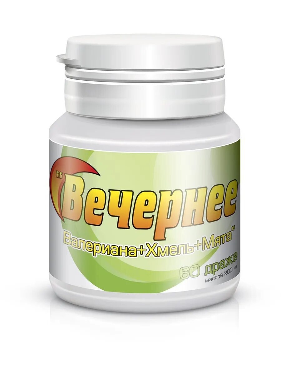 Вечернее драже валериана+хмель+мята 60 шт