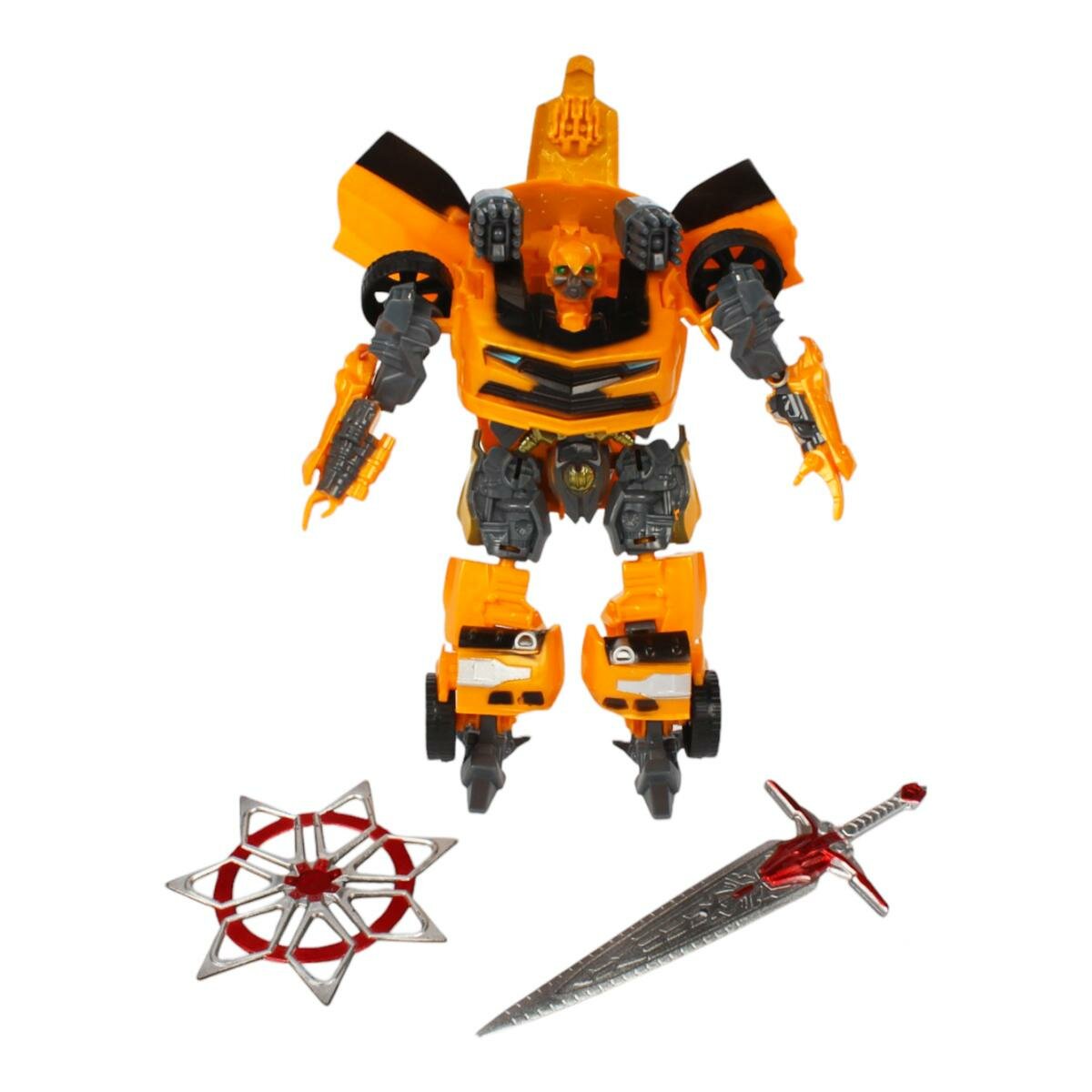 Робот-трансформер 'Robot Prime', 5 режимов, пластик, оранжевый/серый, высота 22см