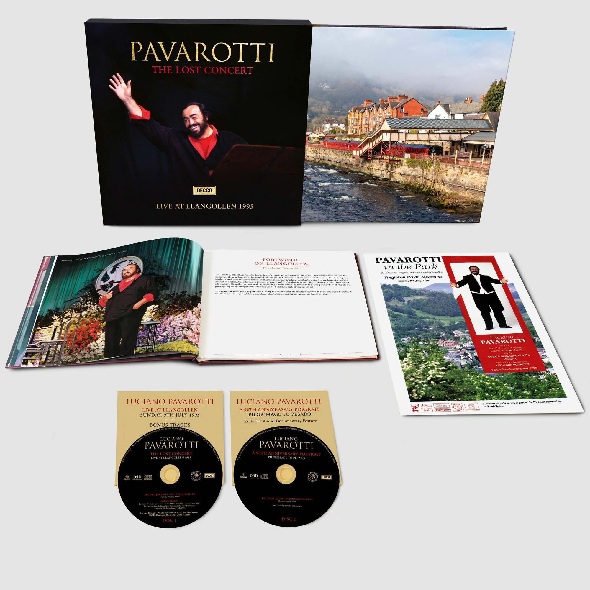 Компакт-диск Luciano Pavarotti - The Lost Concert (Live at Llangollen 1995 / Deluxe SACD-Edition in 100-seitigem Buch in LP-Format) (2 Super Audio CD) (1 CD)