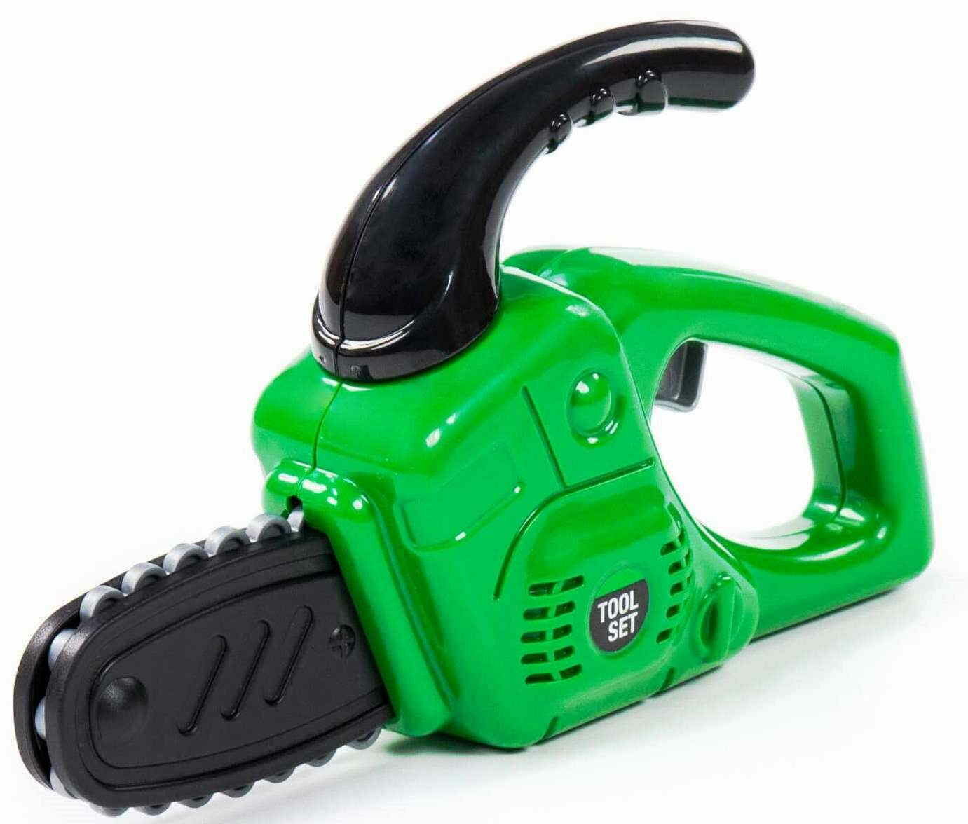 Бензопила игрушечная зелёная (в пакете)