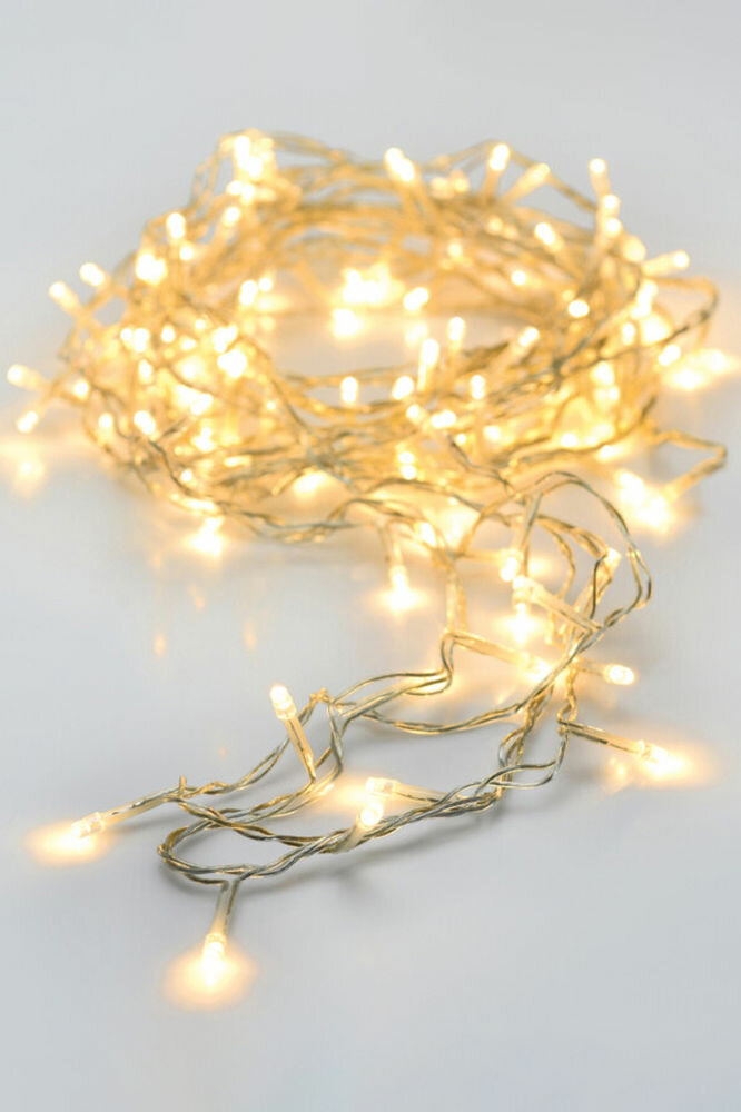 Светодиодная гирлянда Koopman Comfort, 80 тёплых белых LED-огней, 6+3 м, контроллер, таймер, прозрачный ПВХ, уличная, Koopman International AX8451810