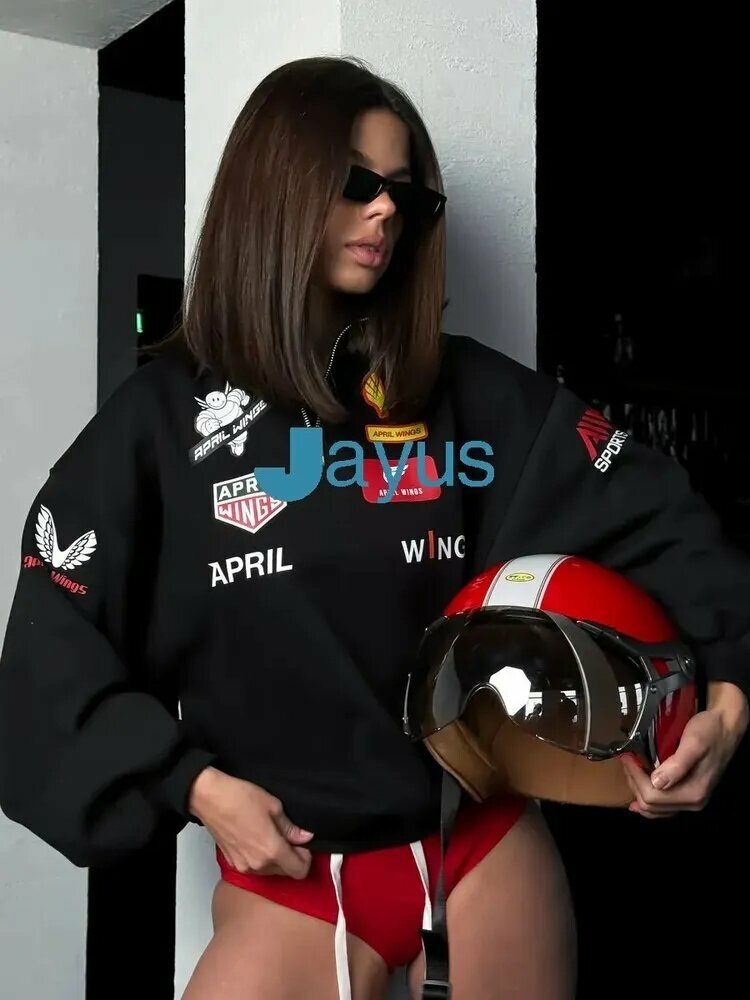 Свитшот APRIL WINGS свитшот оверсайз женский укороченный