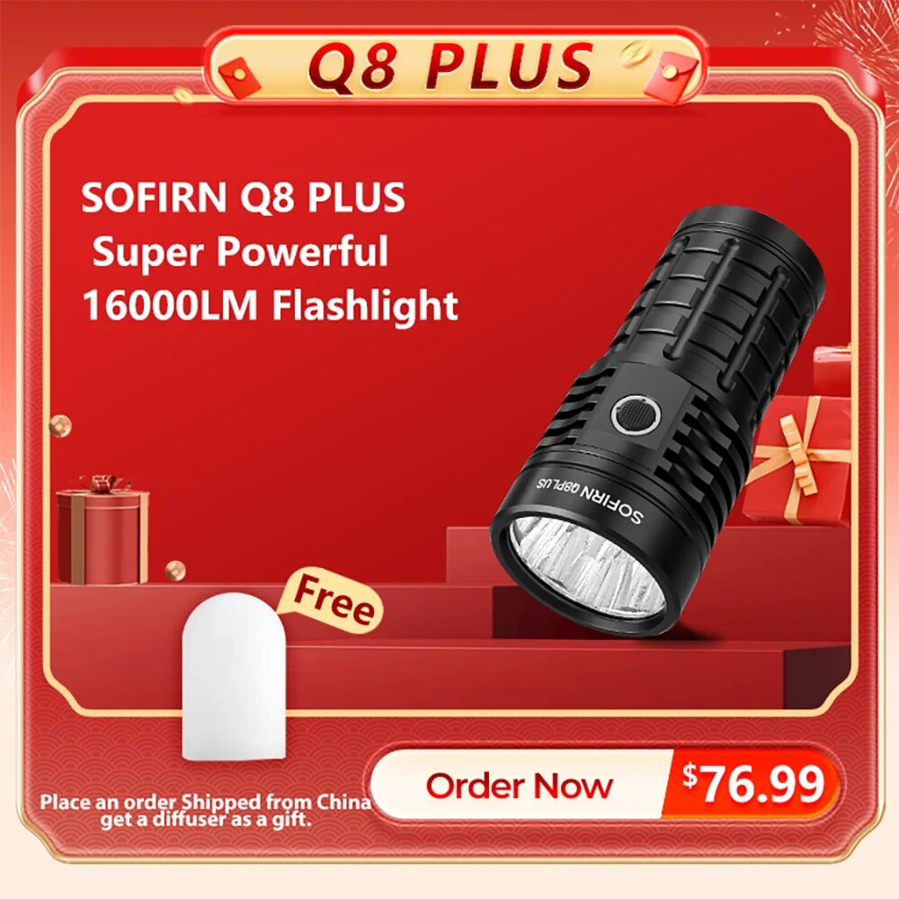 Sofirn Q8 Plus фонарик XHP50B 5000K-5300K