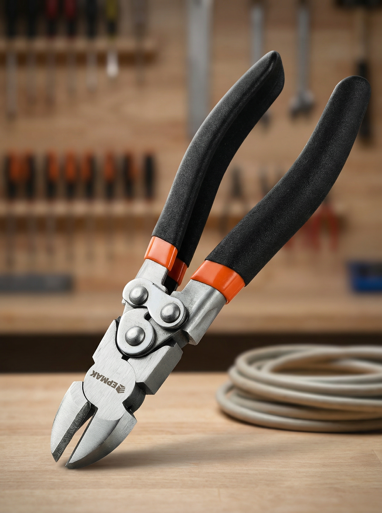 Кусачки бокорезы 200 мм с двойным рычажным механизмом (Cr-V)