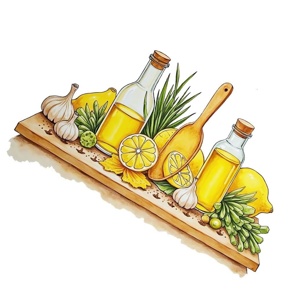 Декоративная ПВХ-наклейка «Лимон и мёд»