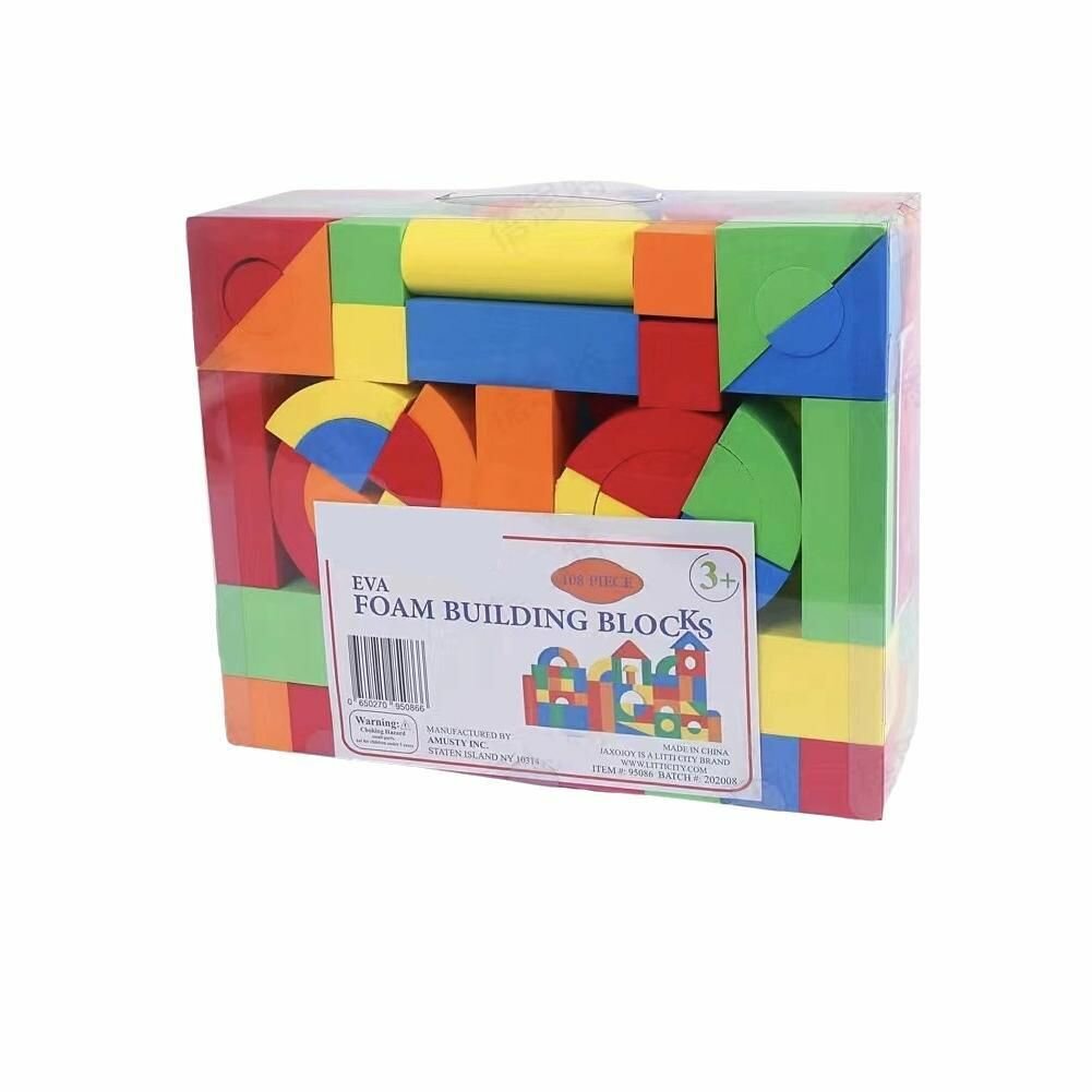 Детские развивающие мягкие строительные блоки из вспененной губки, 30 штук.
