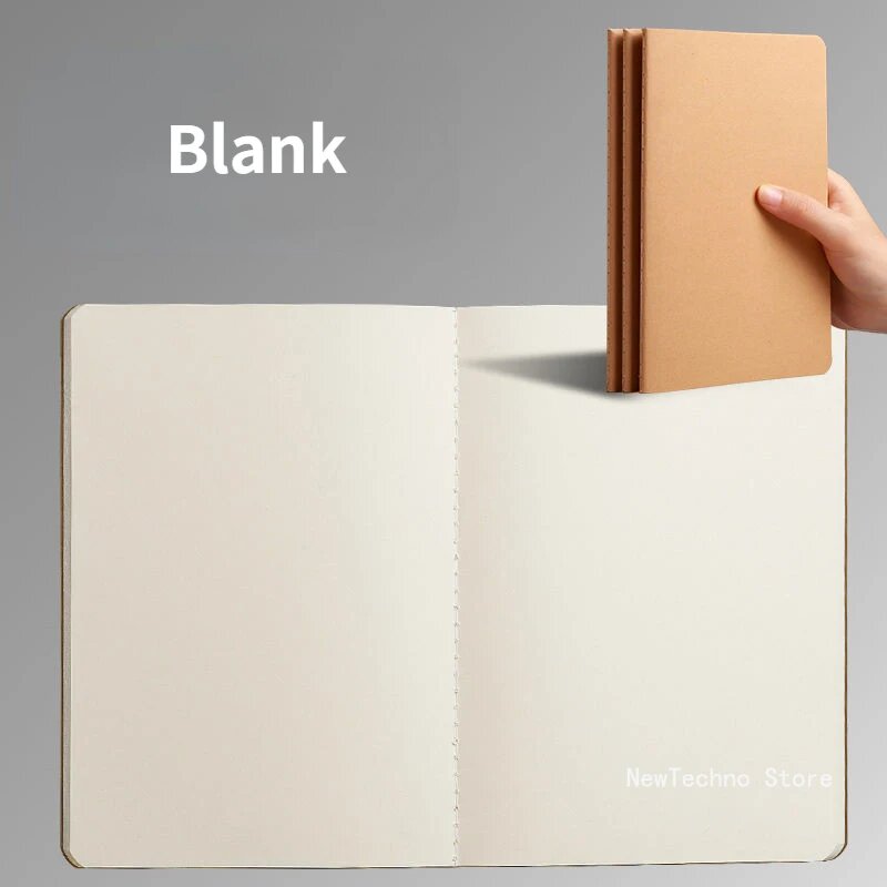 MOONBIFFY Блокнот А5/B5/A4 из крафт-бумаги Б5, Blank