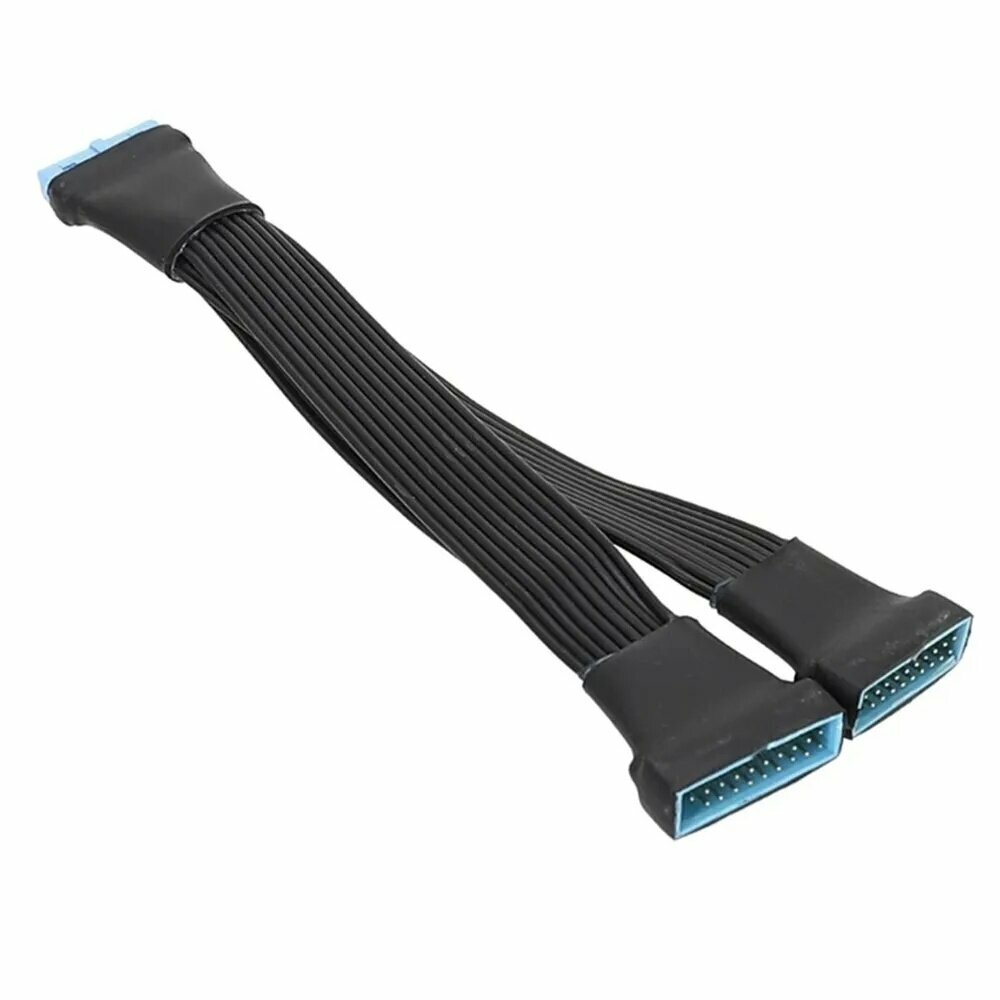 USB 3.0 Женщина-Мужчина 19 20 Pin 2 Кабель-Разветвитель Портов Для Материнской Платы