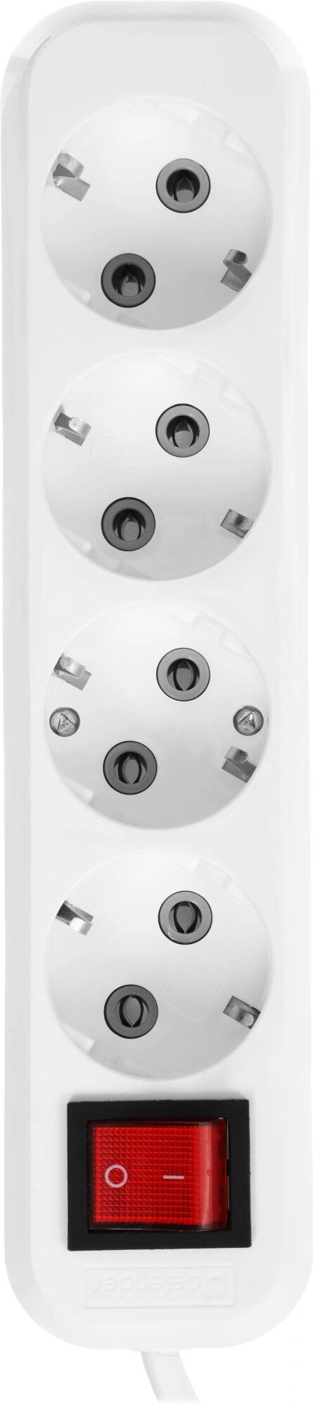 Удлинитель DEFENDER L340 16 А, 5 м, заземление, выключ (99363)