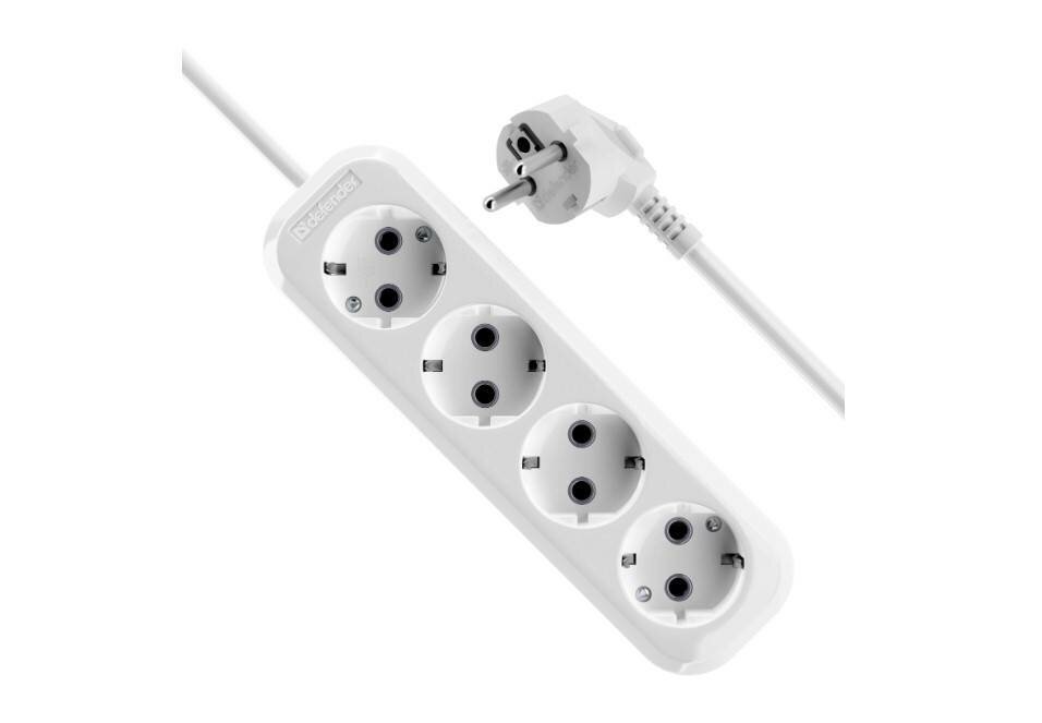 Defender Удлинитель с заземлением R340 16 А, 3 м, заземление, 4 розетки
