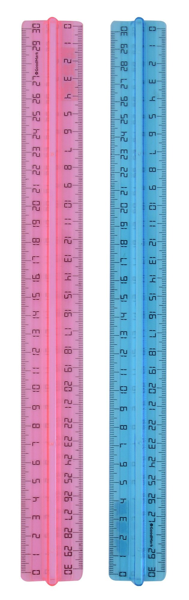 Линейка 30 см, с держателем, неон, в ассортименте, Good