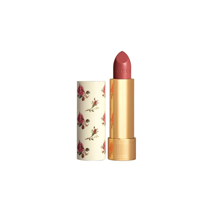 Помада женский GUCCI Golden Tube Floral Qingsi Silk, оттенок #221 Serene Nude Apricot, увлажняющий
