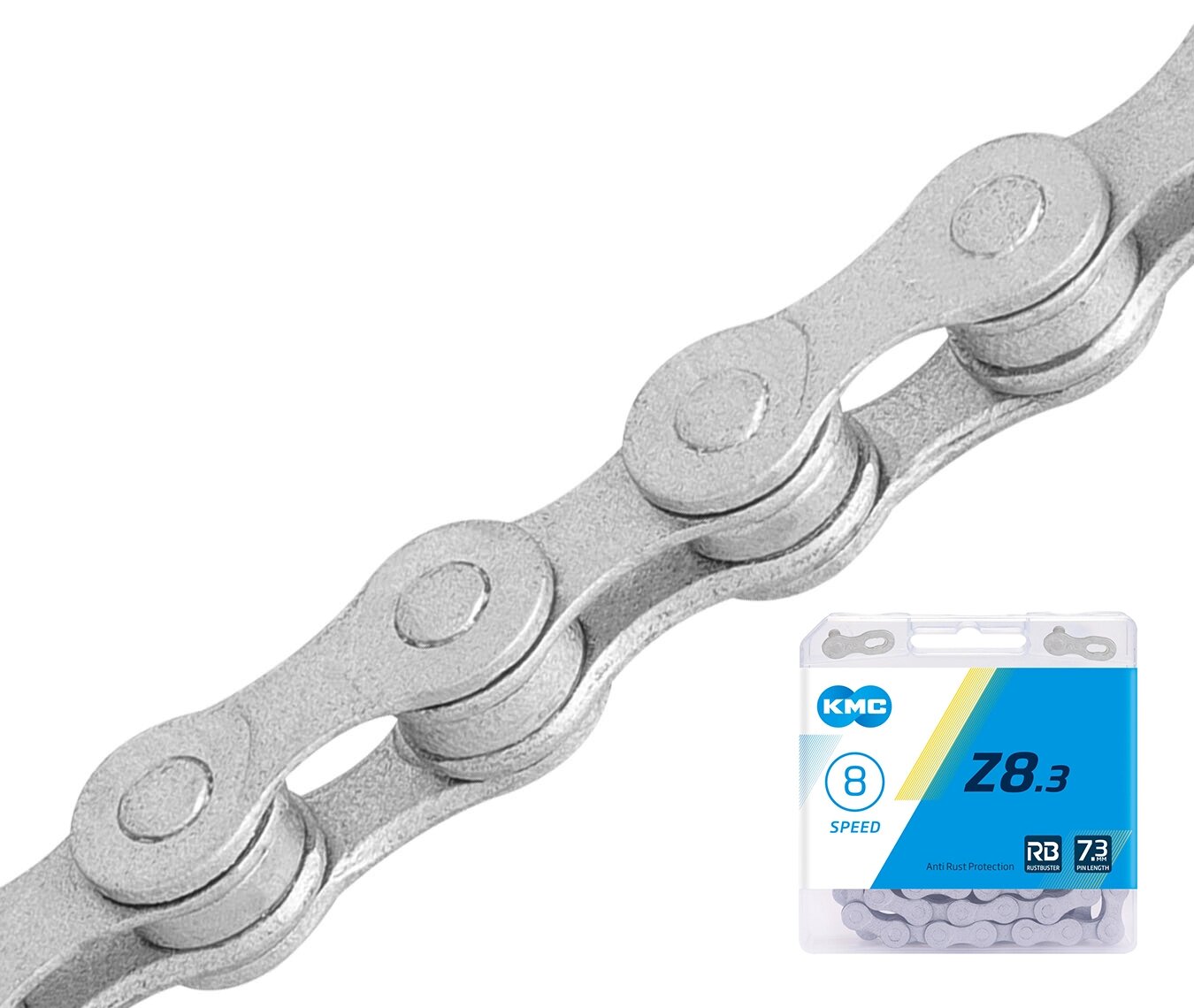 Цепь велосипедная KMC Z8.3RB, 116 звеньев, сталь, антикоррозийное покрытие, замок