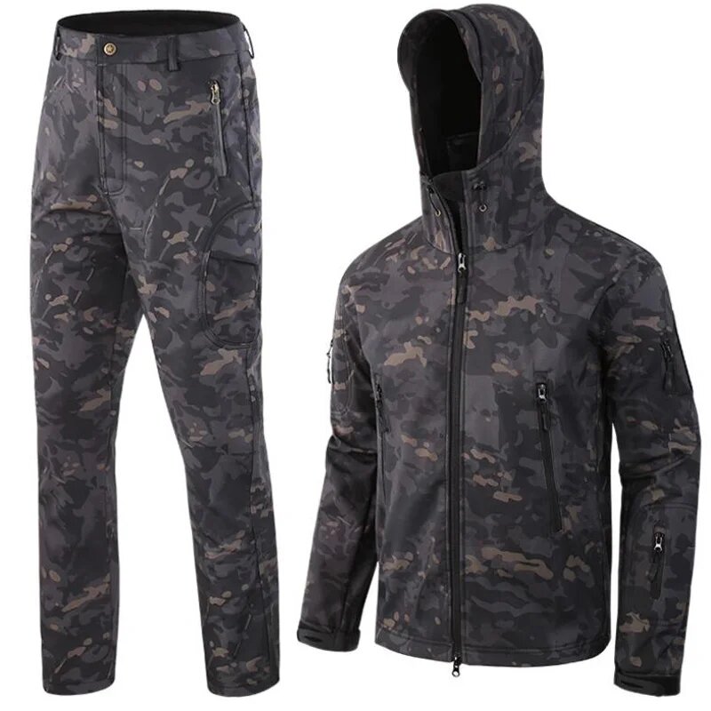 TAD Gear тактический камуфляжный softshell комплект XXL 80-87kg, Black CP camo