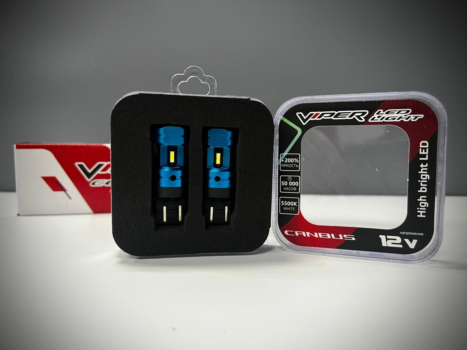 Светодиодные W21/5W лампы с линзой для LADA ВАЗ Largus 2 - 7443 T20 / LED Лампы ПТФ / Лед Дхо