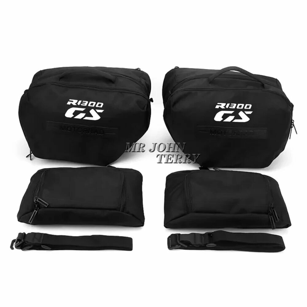 Сумка для мотоцикла, боковой чехол, внутренние сумки, сумки для багажа, черная пара A pair 12 Logo