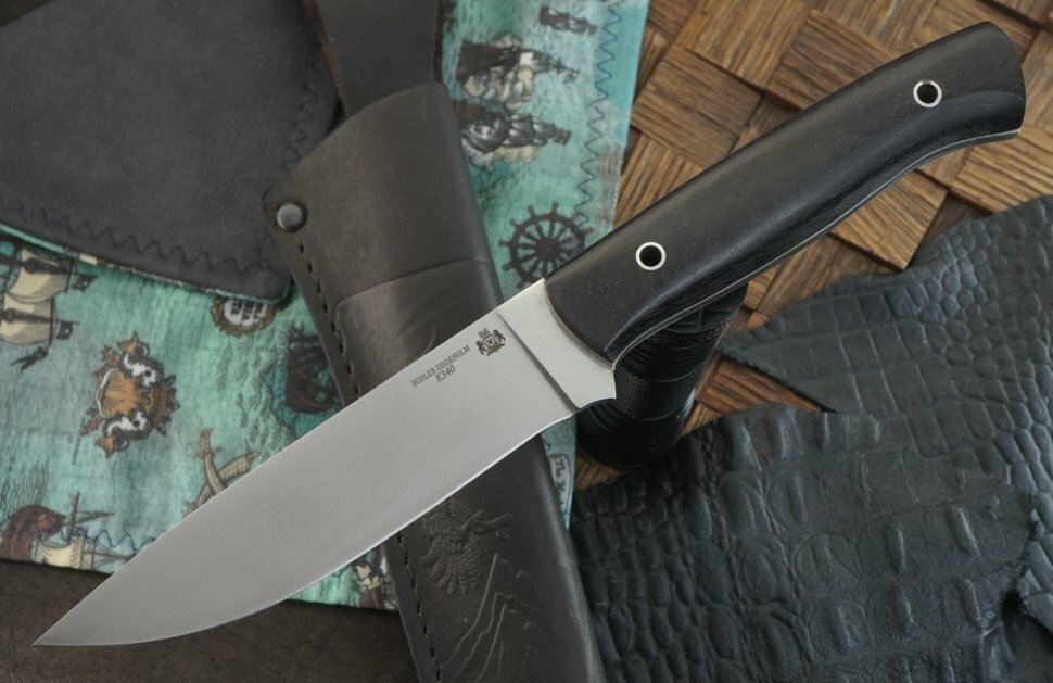 Мастерская Сковородихина нож F4.1, сталь Bohler K340, рукоять граб