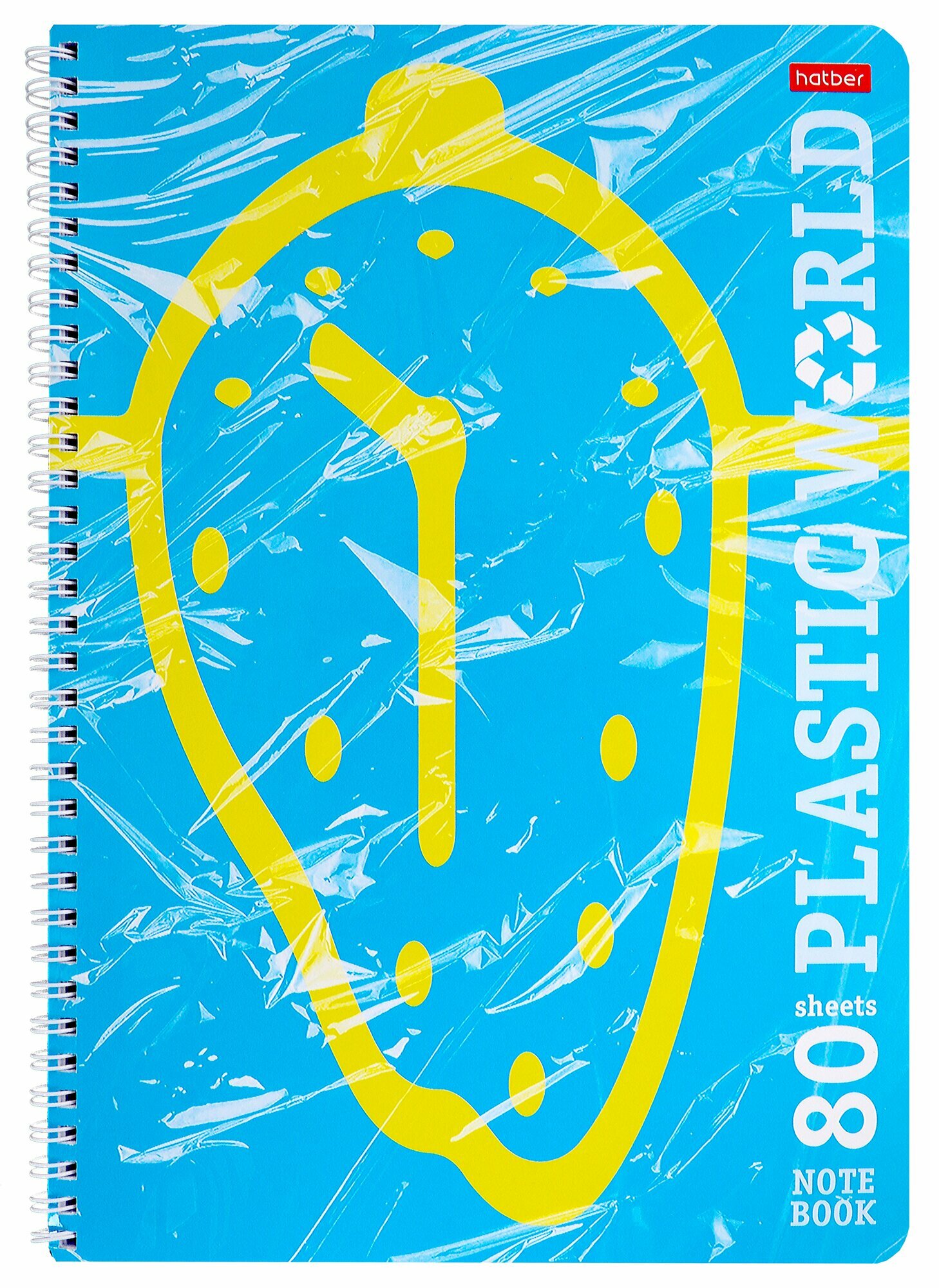 Тетрадь в клетку Hatber, Plastic World, А4, 80 листов, в ассортименте
