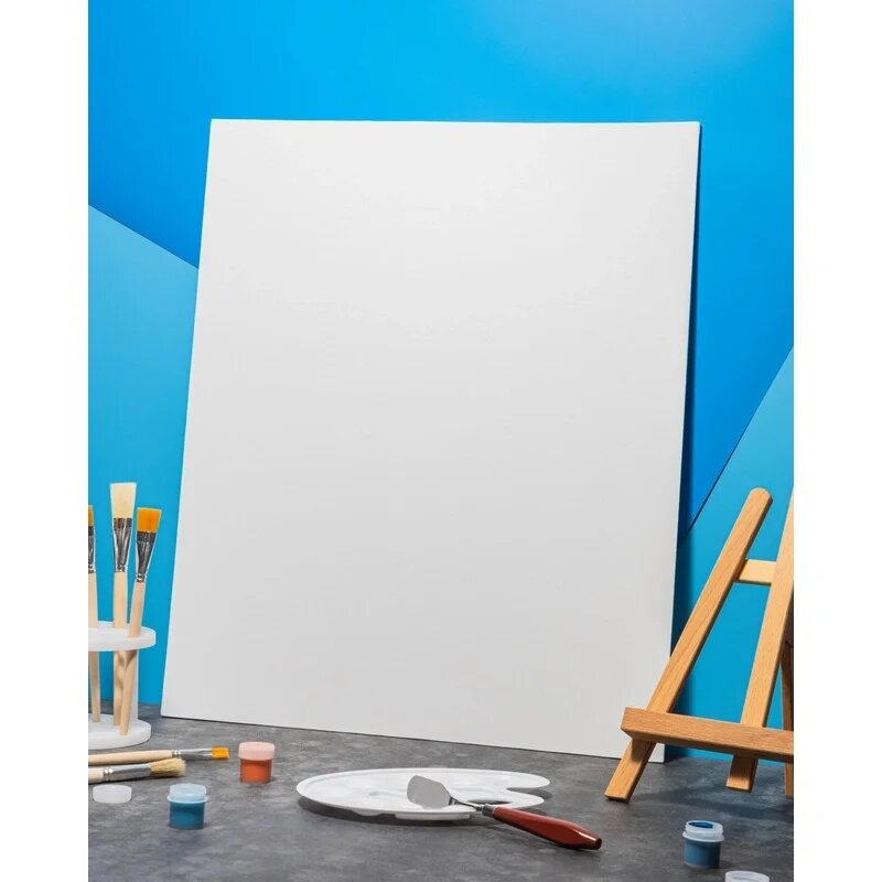 Холст на картоне Комус Арт Студия мелкозернистый хлопок акриловый грунт 50x60 см, 1843339