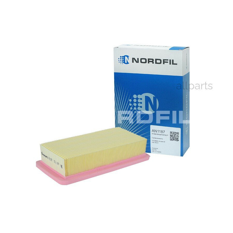NORDFIL AN1187 Фильтр воздушный HYUNDAI Accent III (MC) KIA Rio II (JB)