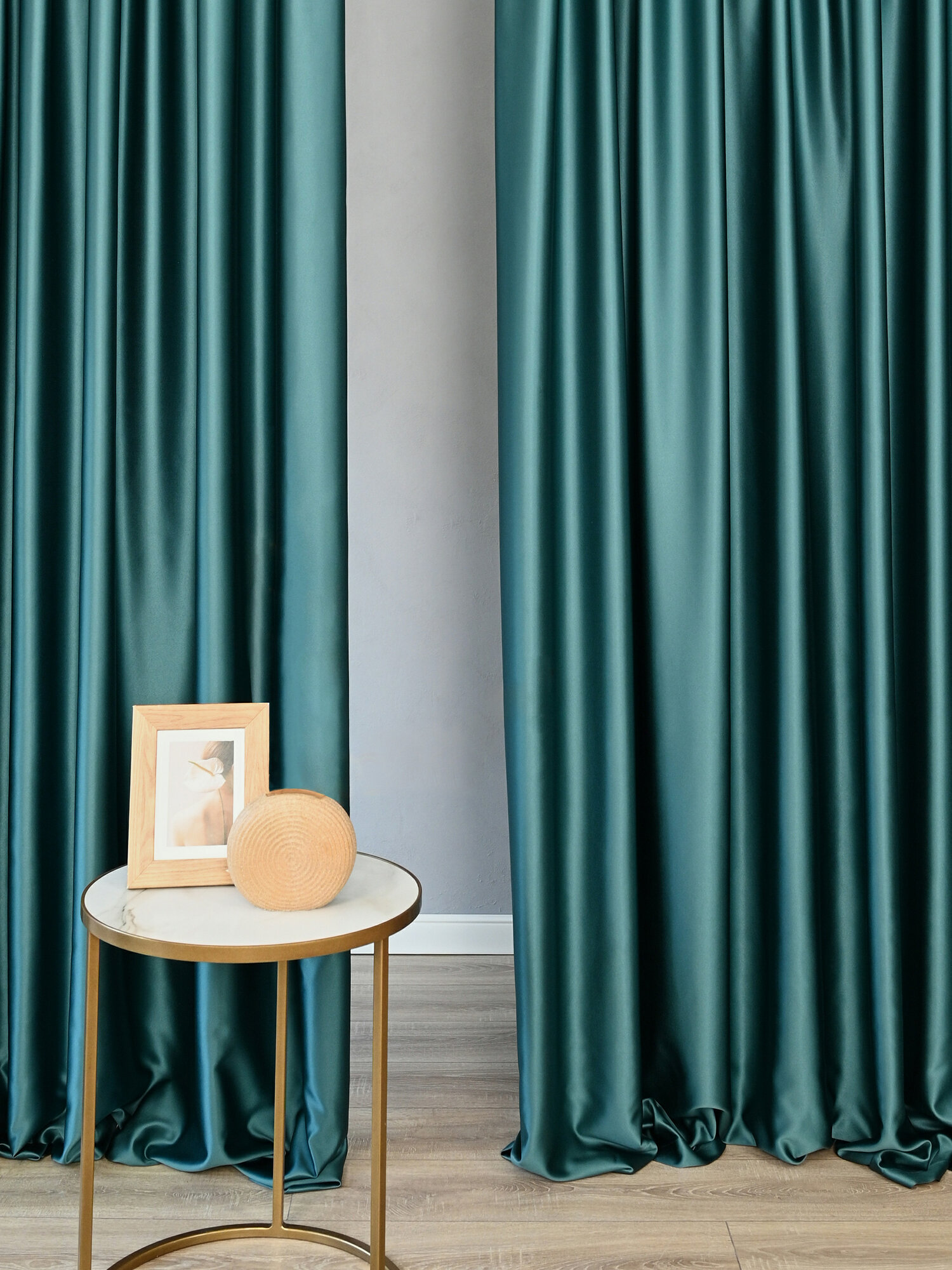 Шторы блэкаут бирюзовый 500х290 см, 2 полотна, (каждое 250х290 см), шторная лента 10 см Erika Home (Evrika Home)