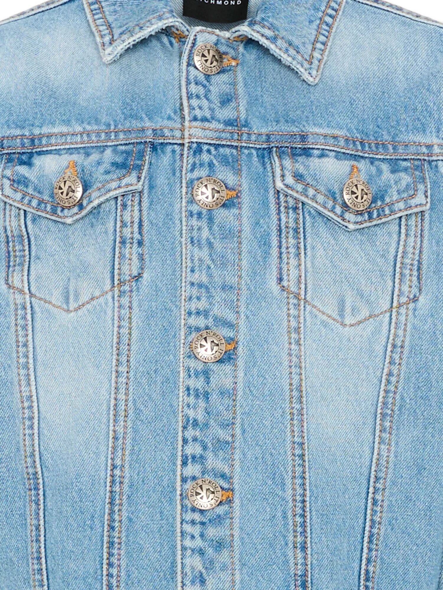 Куртка JOHN RICHMOND Appliqué denim jacket, размер 14 лет, синий — фото 1