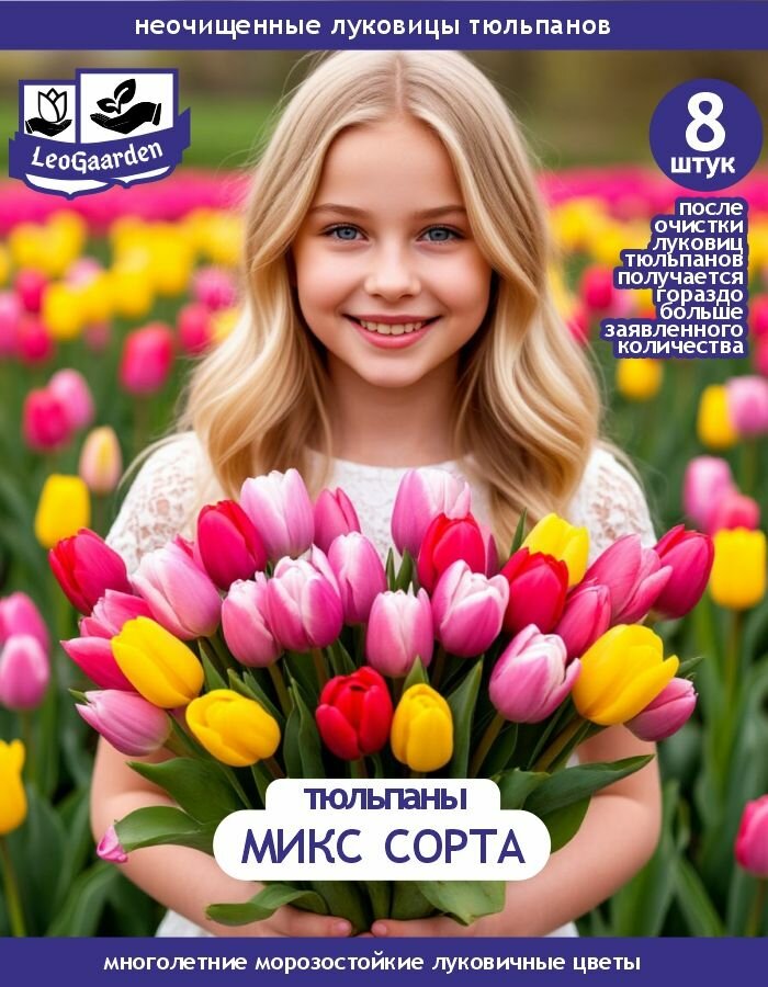 Тюльпан Луковица, Микс сортов, 8шт