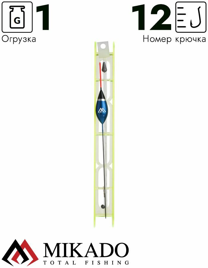 Оснастка для удочки Mikado 003 - 1.0 г. (леска 8 м, 0.14, поводок 0.12, крючок 12)
