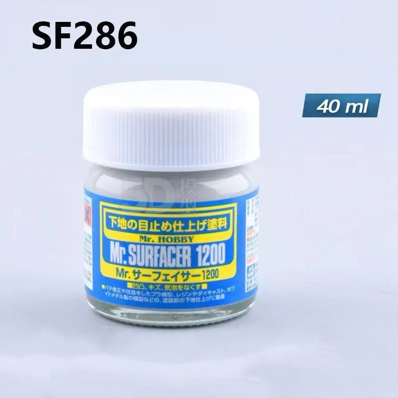 Mr. Hobby Mr. SURFACER 1200 SF286 Серая грунтовка для сборных моделей 40 мл