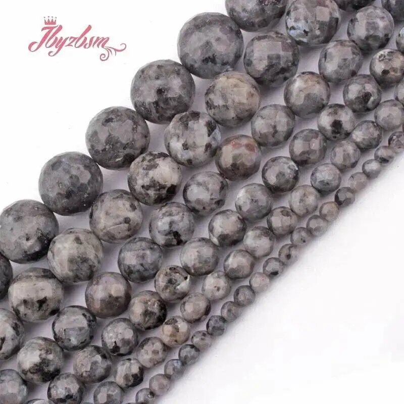 Черные бусины из ларвикита jbyzbsm 6мм 8мм 10мм 8mm approx 45-47pcs, Faceted Larvikite