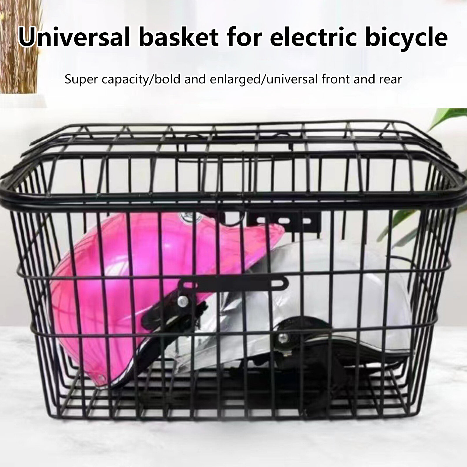 Универсальная корзина для электросамоката, большая вместимость, усиленная, с крышкой, передняя/задняя установка