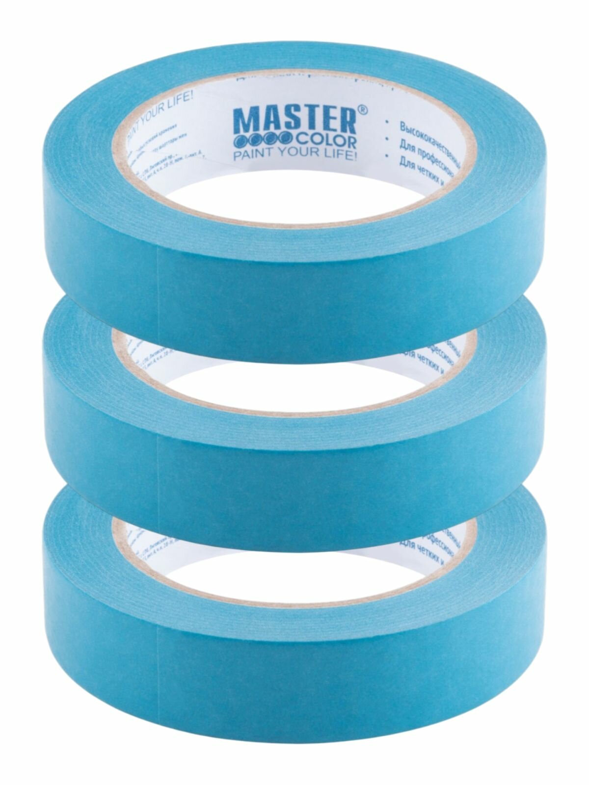 Лента малярная деликатная голубая Master Color 30-6135 (25мм*50м) упак. 3 шт.